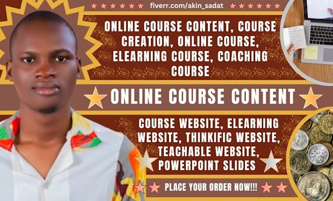 Create online course content, course creation lesson plan, workbook on thinkific by Akin_sadat ...