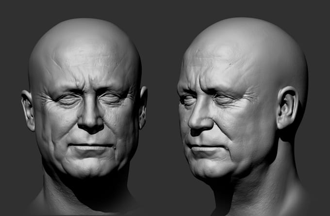 Sculpt 3d head bust, 3d halfbody, 3d face, metahuman 3d helmet for 3d ...