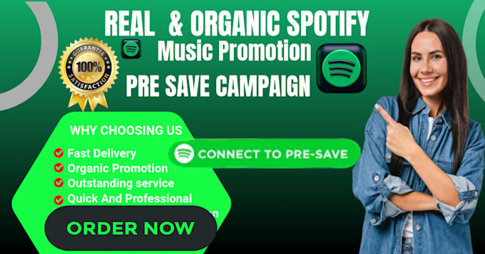 Do pre save campaign spotify music promotion viral by Miracle_golden ...