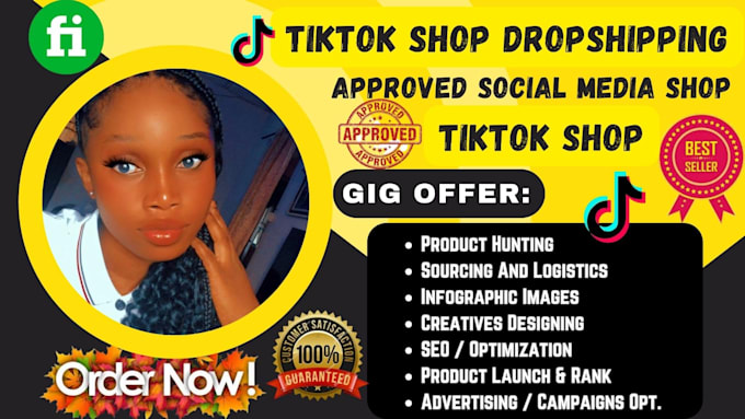 Set up tiktok shop, tiktok dropshipping, tiktok shop ads, tiktok promotion by Ogunleye_pelumi ...