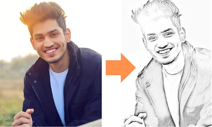 Convert your image to pencil sketch using canva by Chamindu7 | Fiverr