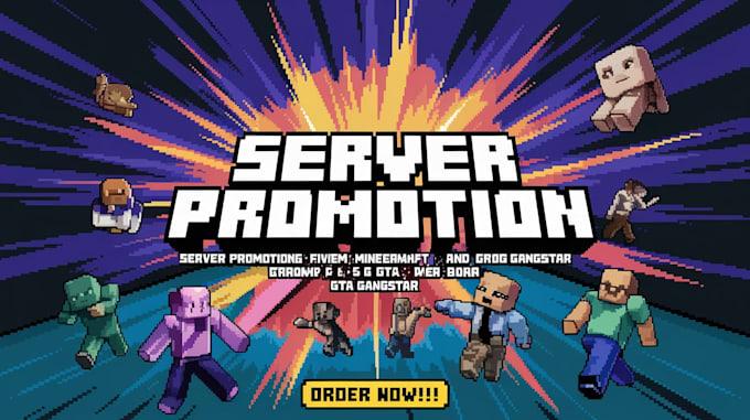 Do fivem server promotion, discord server growth, minecraft server ...