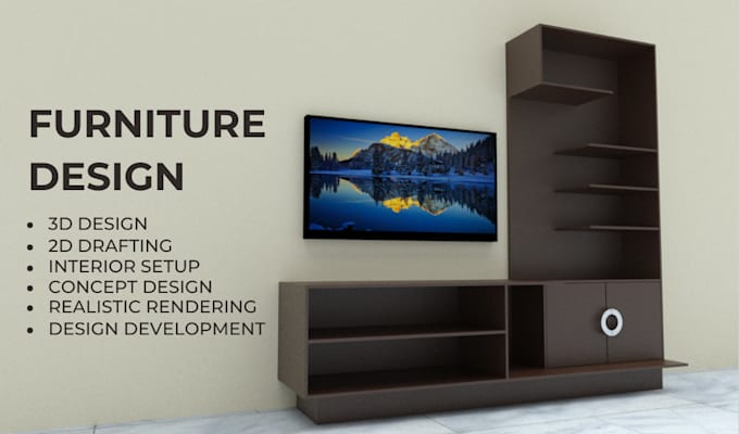 Design 3d furniture model with rendering and interior setup by Spark ...