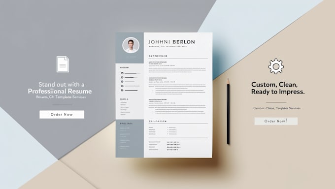 Create a professional resume design, cv design, and custom resume ...
