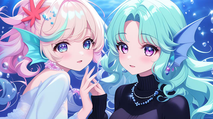 Draw anime art character design illustration, pfp, chibi, fan art and ...