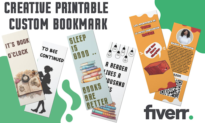 Design creative printable custom bookmark by Lamiabenbouselh | Fiverr