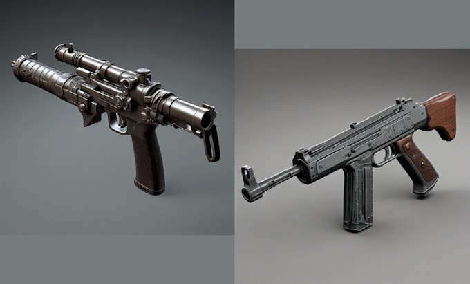 Do game art, 3d game asset, 3d modeling, gun, 3d gun model, 3d weapon ...