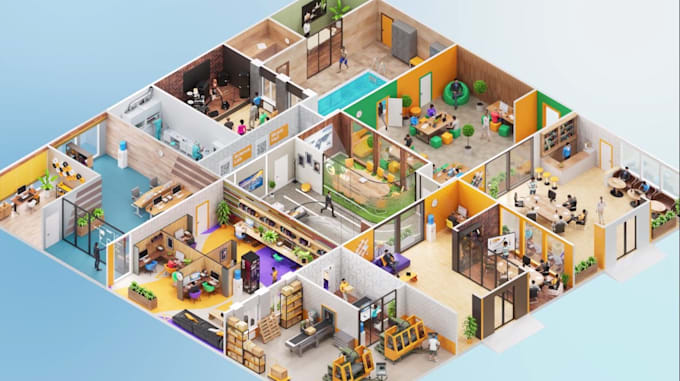 Build 3d isometric animation, isometric video, and isometric explainer by Animator_lab | Fiverr
