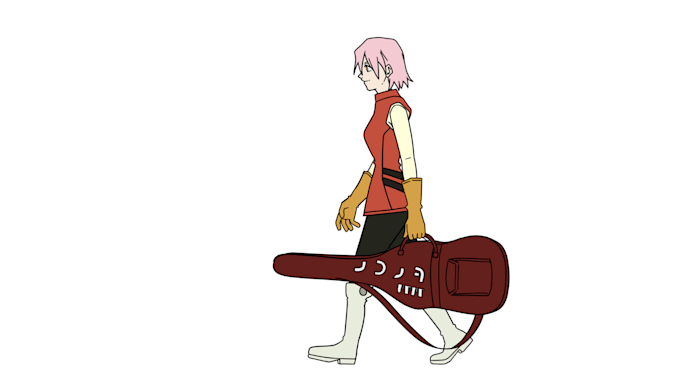 Create a 2d cartoon character frame by frame animation gif by Zwekaz ...
