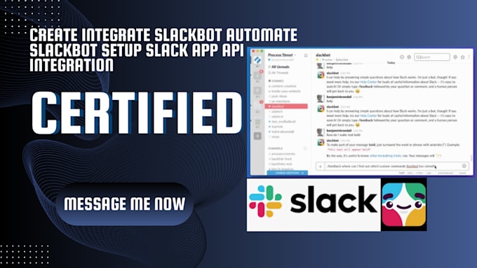 Create integrate slackbot automate slackbot setup slack app api integration by Tony_slack | Fiverr