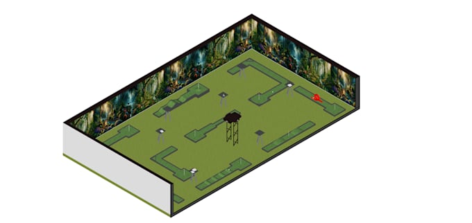 Create 2d and 3d indoor mini golf course design by Karlita_freire | Fiverr
