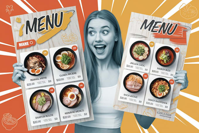 Design amazing digital menu design, restaurant food menu design ...