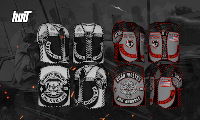 Create custom fivem clothing kuttes mc, mc vest, biker clothing by ...