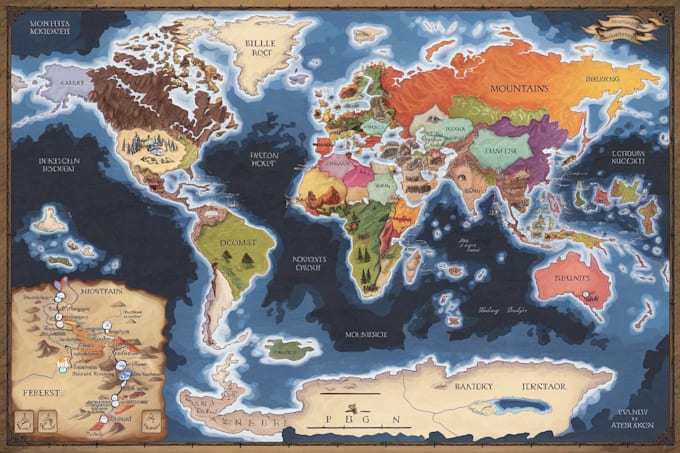 Make fantasy maps of world, region for your rpg game by Kileyittle | Fiverr