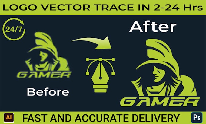Do fast and accurate image to vector tracing by Muttiu37 | Fiverr