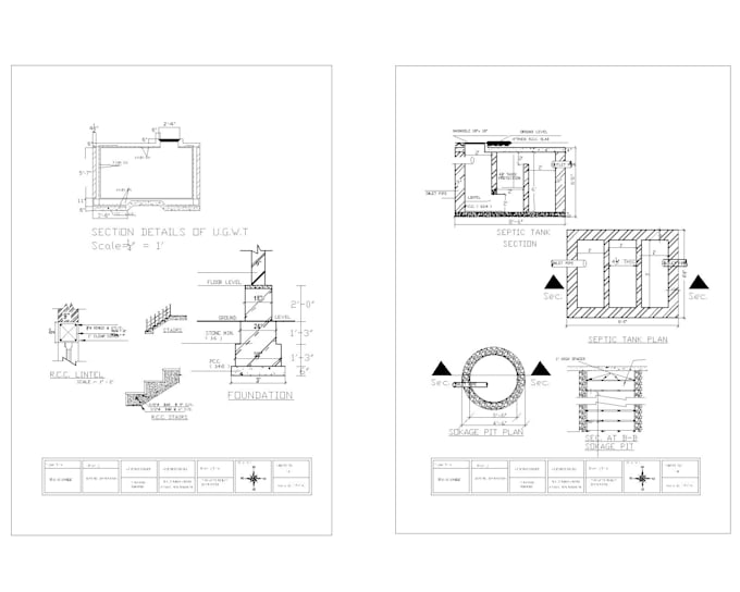 Create architectural and construction drawings using autocad by ...