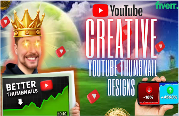 Design attractive thumbnails for youtube, custom design thumbnail by ...
