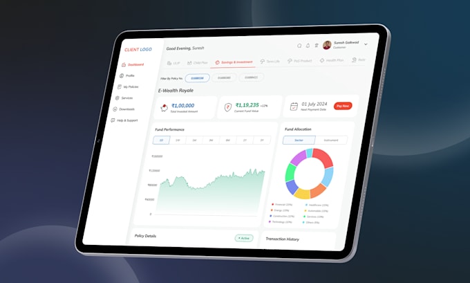 Create beautiful and professional dashboard ui designs by Vishalpdesign ...