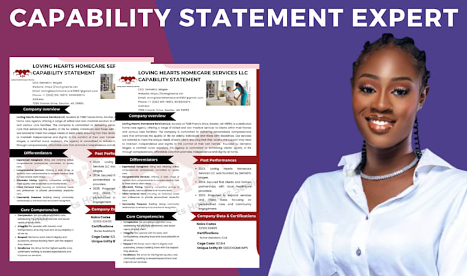 Design government capability statement, capability statement design by Glory_god2 | Fiverr
