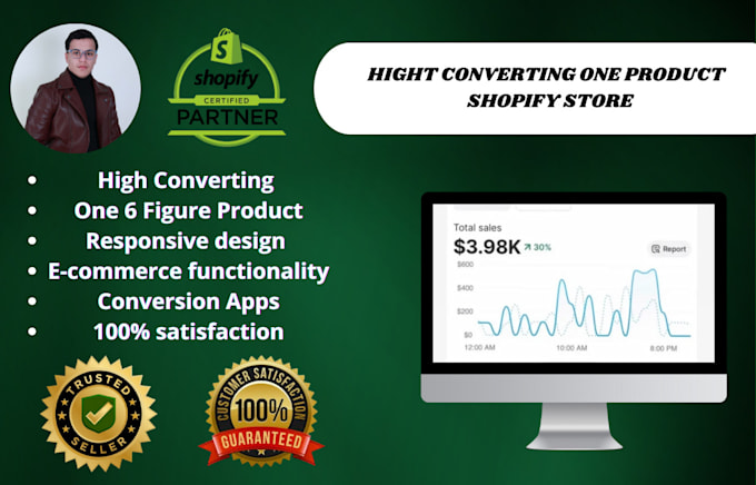 Create one product shopify store , dropshipping store by Yasserdrk | Fiverr