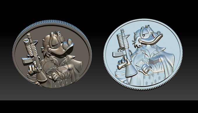 Sculpt 3d coin model printable cnc coin 3d medallion 3d bas relief cnc ...