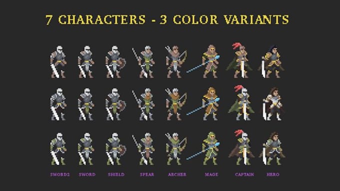Design n animate 2d game asset character sprite sheet game art vtuber ...