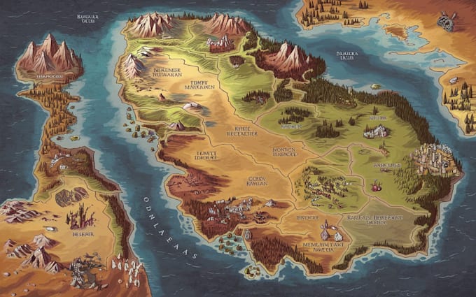 Make fantasy maps of world, region for your rpg game by Lafyettyler ...