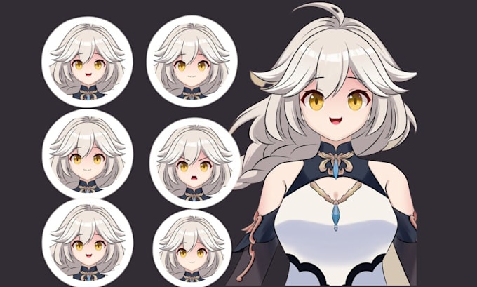 Dessiner un avatar pngtuber giftuber vtuber png tuber personnalisé pour ...