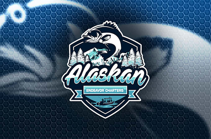 Design mountain, fishing, hunting logo with capture the wild by Joseph ...