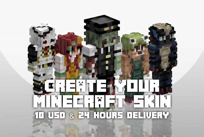 Create your custom minecraft skin by Aryllust | Fiverr