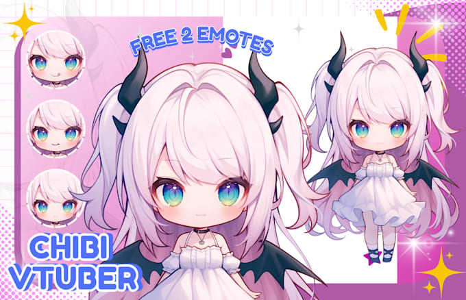 Design a custom chibi vtuber live2d model for streaming by Natastudio ...
