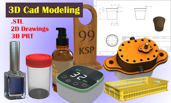 Do 3d cad design industrial product modeling 3d printing stl renders by ...