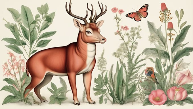 Draw animal and botanical illustration by Keenane1 | Fiverr