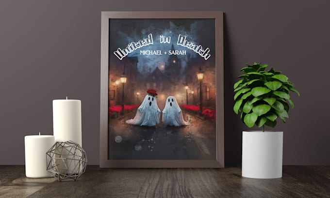 Create custom halloween ghost art with personalized names and titles by ...