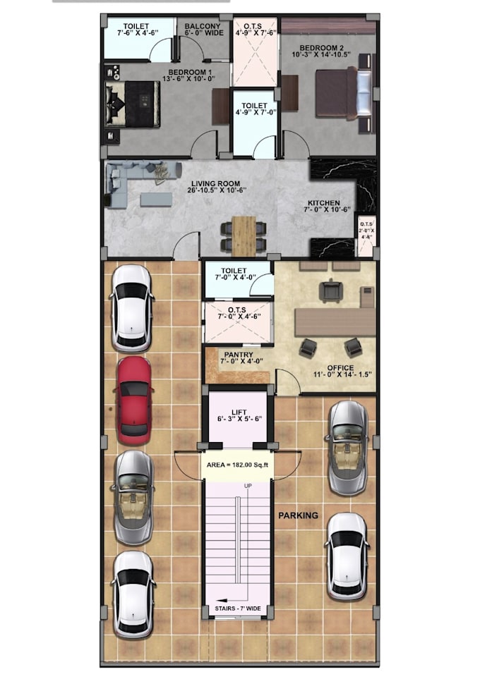 Create detailed 2d architectural plans by Shobhit_ed | Fiverr