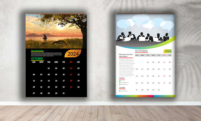 Design professional business wall calendar and desk calendar by ...
