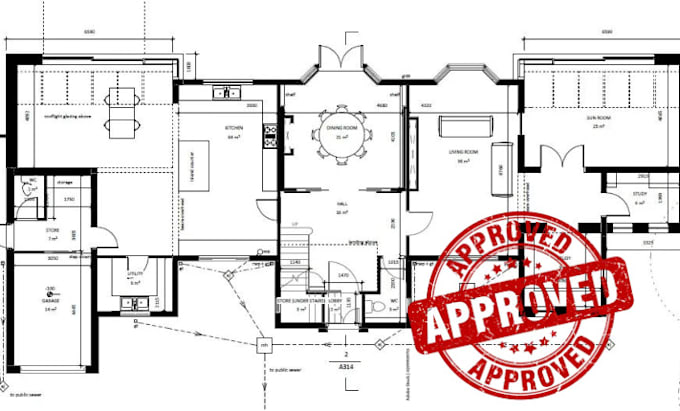 Design detailed architectural drawing for building permit approval by ...