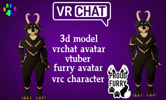 Create 3d Model Vrchat Avatar Furry Avatar Furry Model Furry Nsfw 3d Vtuber By Temple
