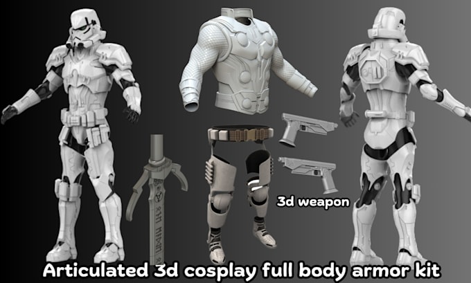 Custom 3d cosplay models, armor cosplay, 3d props, wearable 3d printing ...
