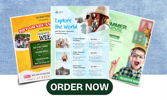 Design event, travel, medical flyers and any marketing materials for ...