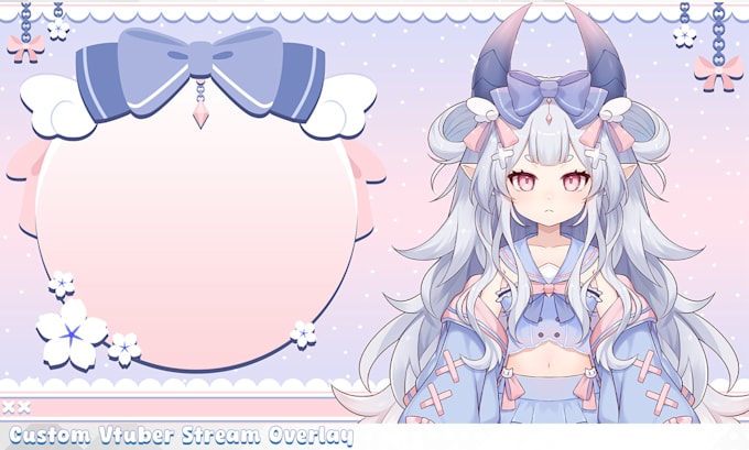 Create custom vtuber just chatting twitch stream overlay by Pockythief ...