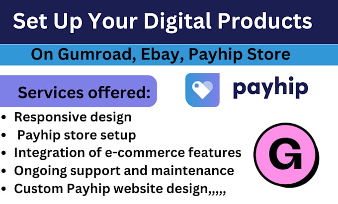 Craete digital products vai gumroad ebay payhip pensight store by ...