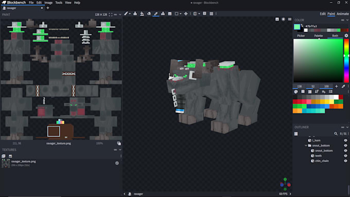 3d model minecraft entities using blockbench by Fireclaw36 | Fiverr