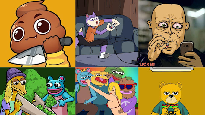 Draw funny meme coin art, crypto meme coin art, base meme coin art ...