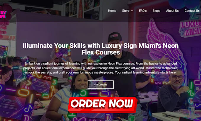Design neon website neon light website neon sign website neon ...