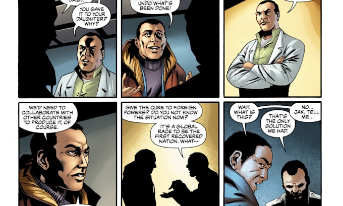 Draw unique comic book pages storyboard character design graphic novel ...