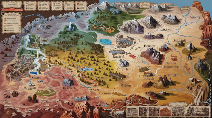 Create a high quality digital fantasy map and dnd map by Delmenders ...