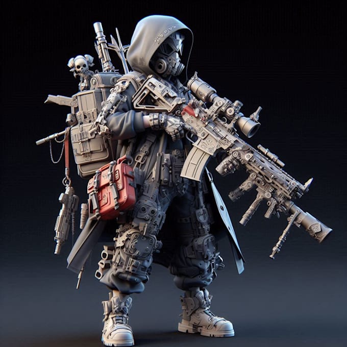 Design weapons for 3d print by Kratyrtus | Fiverr