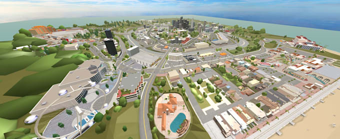 Build a roblox city map, terrain map, roblox vfx, simulator map in ...
