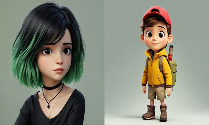 Design you a 3d, pixar style character or avatar with ai by Krms_design ...